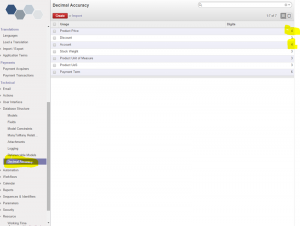 Change Odoo decimal precision configuration